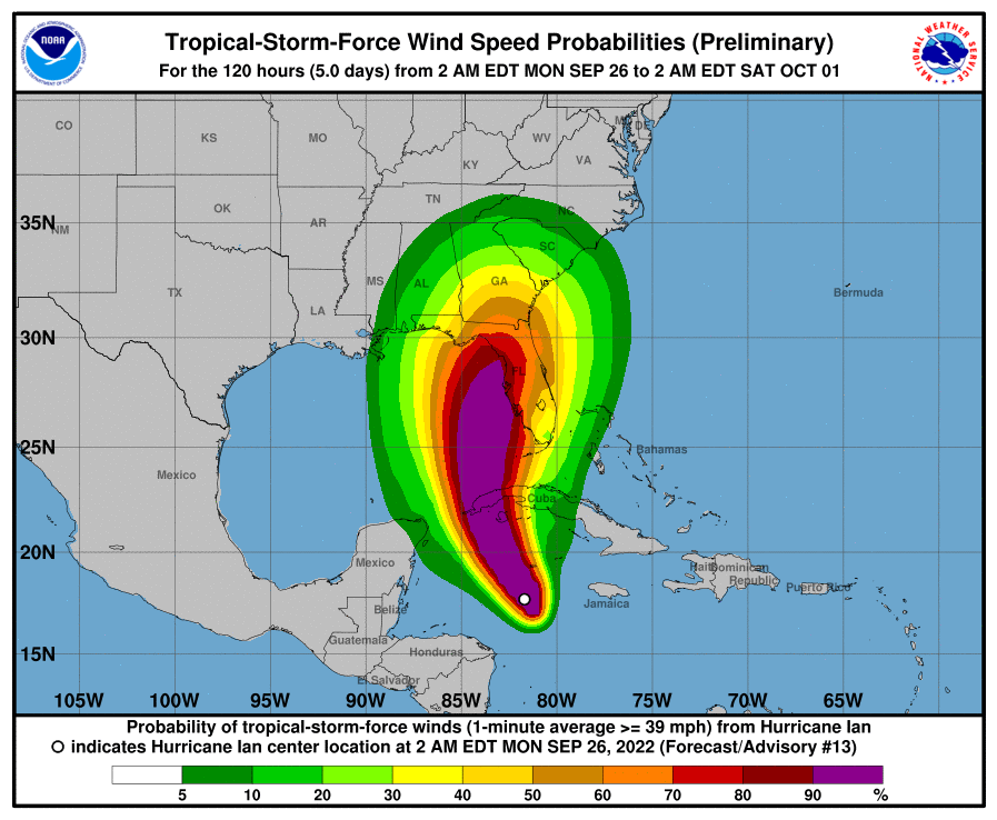 Hurricane Ian forms in Caribbean, threatens Florida